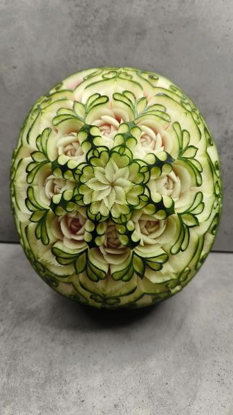 西瓜皮雕刻图片大全_初学者怎么入门-第3张图片-山城妙识