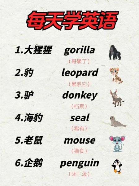 动物名称大全英语_如何快速记忆-第2张图片-山城妙识 动物名称大全英语_如何快速记忆-第2张图片-山城妙识