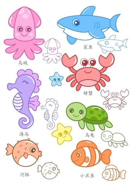 海洋动物简笔画怎么画_海洋动物简笔画大全-第1张图片-山城妙识 海洋动物简笔画怎么画_海洋动物简笔画大全-第1张图片-山城妙识