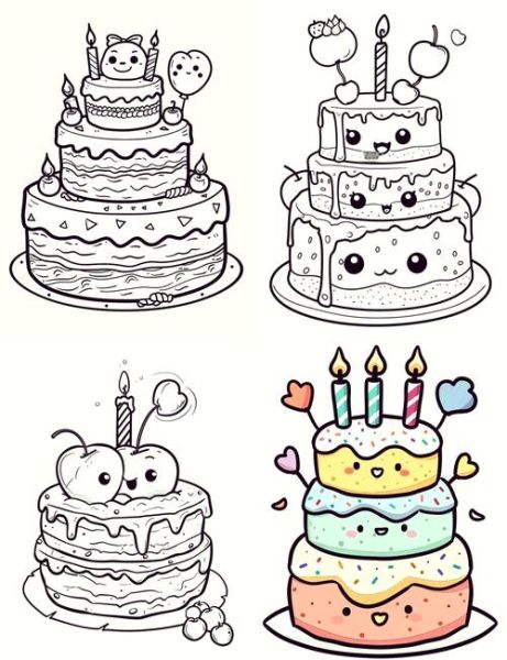 生日蛋糕怎么画_生日蛋糕绘画步骤-第2张图片-山城妙识 生日蛋糕怎么画_生日蛋糕绘画步骤-第2张图片-山城妙识