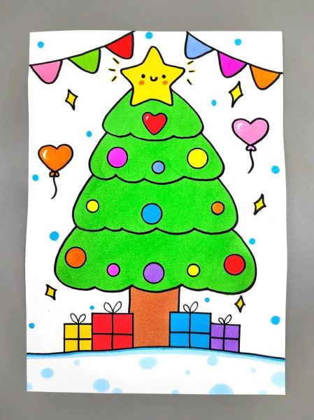 圣诞树图片大全画画_如何画出立体圣诞树-第3张图片-山城妙识 圣诞树图片大全画画_如何画出立体圣诞树-第3张图片-山城妙识