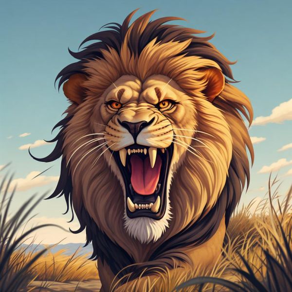 狮子头像动漫_怎么画才霸气-第2张图片-山城妙识