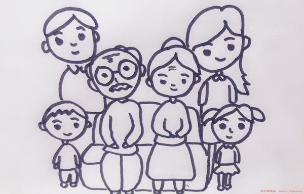全家福简笔画怎么画_全家福简笔画图片大全-第3张图片-山城妙识 全家福简笔画怎么画_全家福简笔画图片大全-第3张图片-山城妙识
