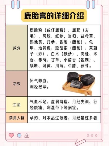 鹿胎膏的功效与作用禁忌_适合人群与服用注意事项-第1张图片-山城妙识