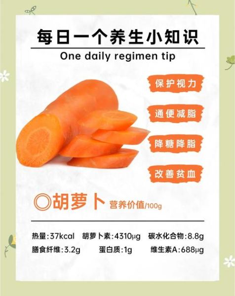 胡萝卜营养成分表100g_胡萝卜热量高吗-第1张图片-山城妙识