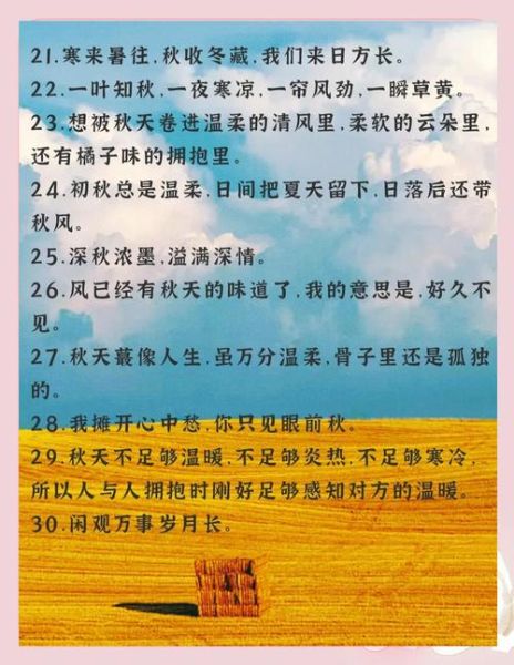 秋天感悟人生的短句有哪些_如何写出打动人心的句子-第3张图片-山城妙识