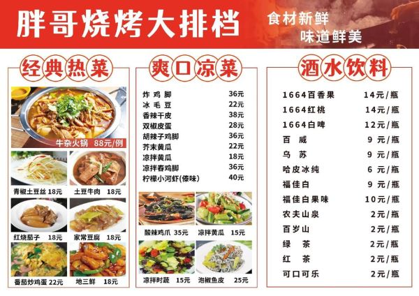 烧烤菜单模板怎么设计_烧烤店菜单设计技巧-第3张图片-山城妙识