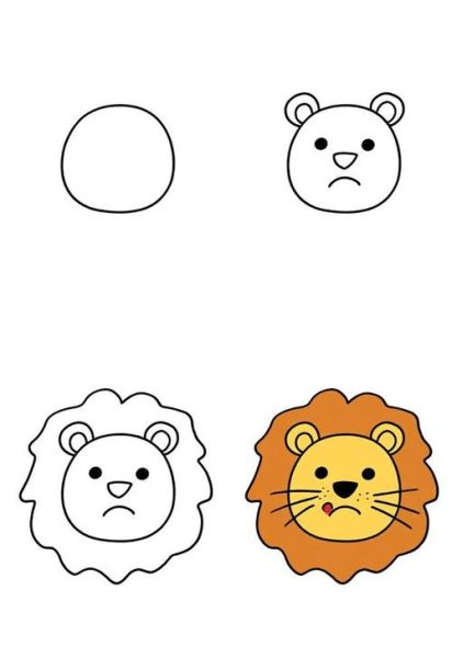 狮子头简笔画怎么画_狮子头简笔画步骤-第1张图片-山城妙识 狮子头简笔画怎么画_狮子头简笔画步骤-第1张图片-山城妙识