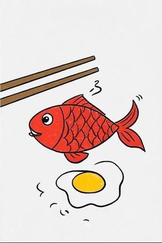 红烧鱼卡通图片怎么画_红烧鱼卡通简笔画教程-第2张图片-山城妙识