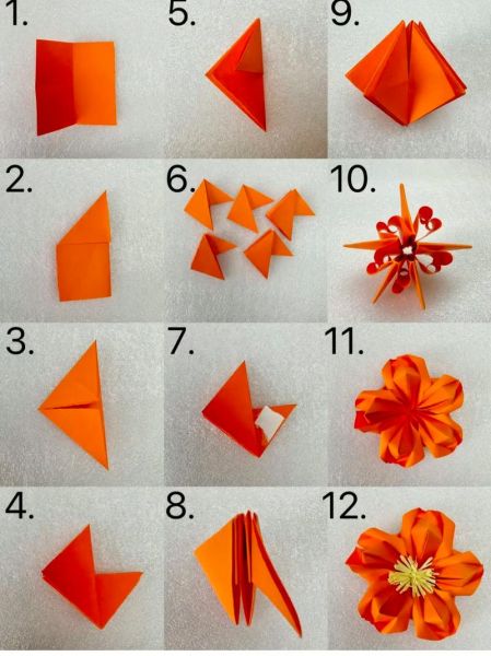 花折纸100种折法_适合初学者的简单教程-第1张图片-山城妙识