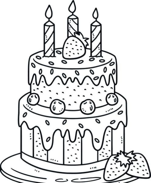 生日画画图片大全_如何画生日蛋糕简笔画-第2张图片-山城妙识