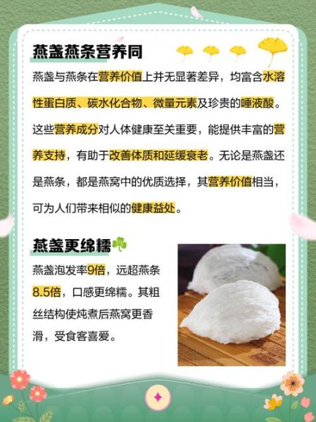 燕条和燕盏有什么区别_营养价值一样吗-第1张图片-山城妙识