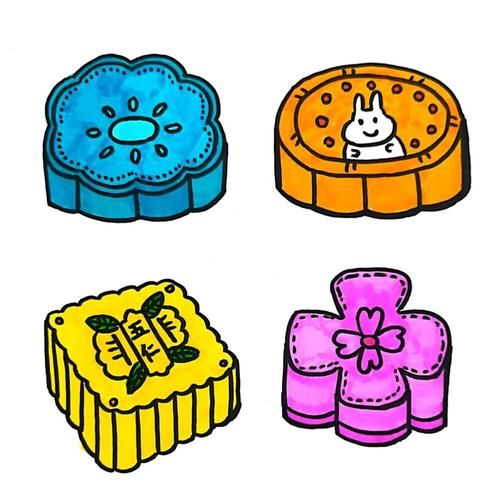 月饼怎么画_一步一步画月饼教程-第2张图片-山城妙识