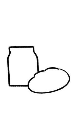 牛奶面包简笔画怎么画_牛奶面包卡通画法-第1张图片-山城妙识 牛奶面包简笔画怎么画_牛奶面包卡通画法-第1张图片-山城妙识