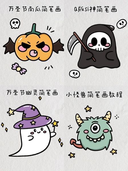 万圣节简笔画图片怎么画_万圣节简笔画图片教程-第1张图片-山城妙识