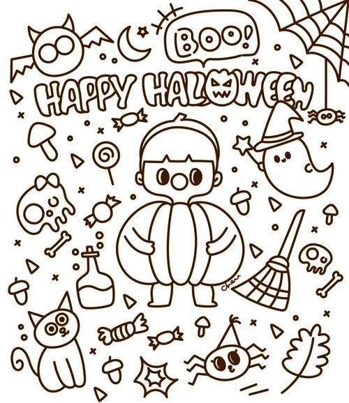 万圣节简笔画图片怎么画_万圣节简笔画图片教程-第2张图片-山城妙识