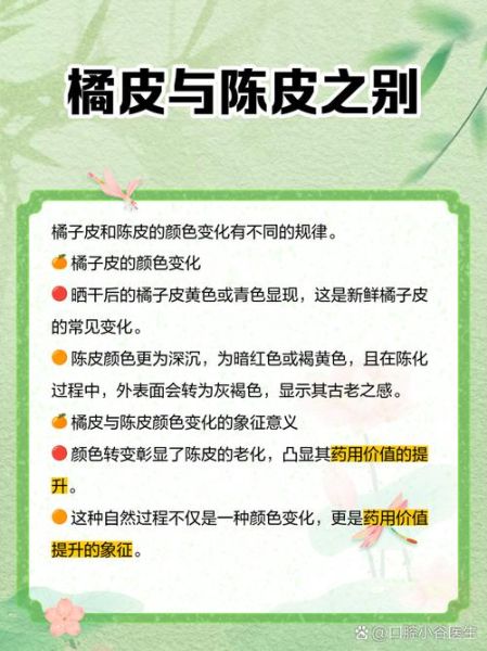 桔子皮和陈皮有什么区别_陈皮的功效与作用-第1张图片-山城妙识