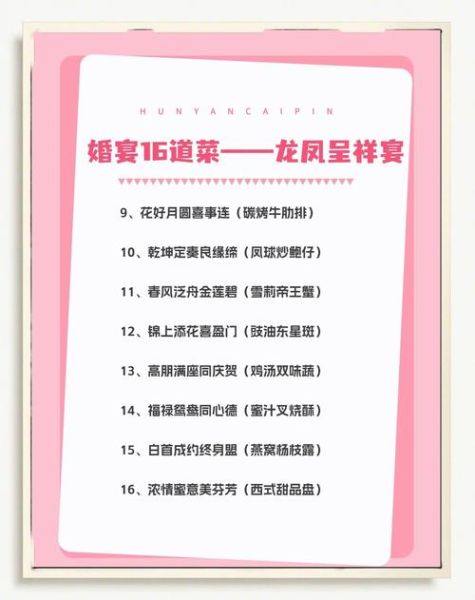 婚宴菜单名字大全_如何挑选吉祥菜名-第2张图片-山城妙识