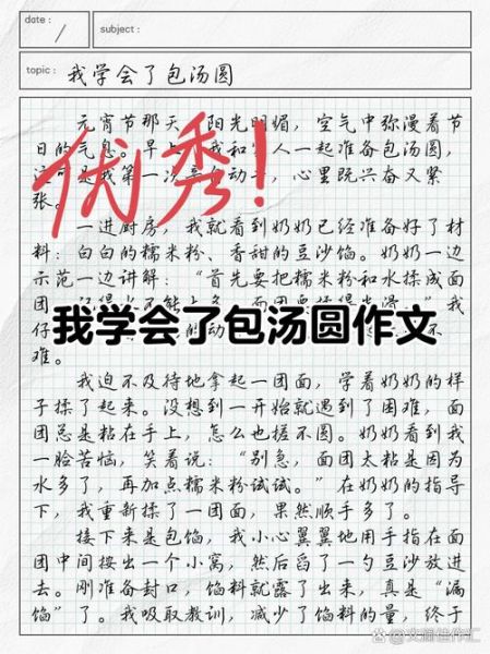 包汤圆作文怎么写_包汤圆作文400字范文-第1张图片-山城妙识