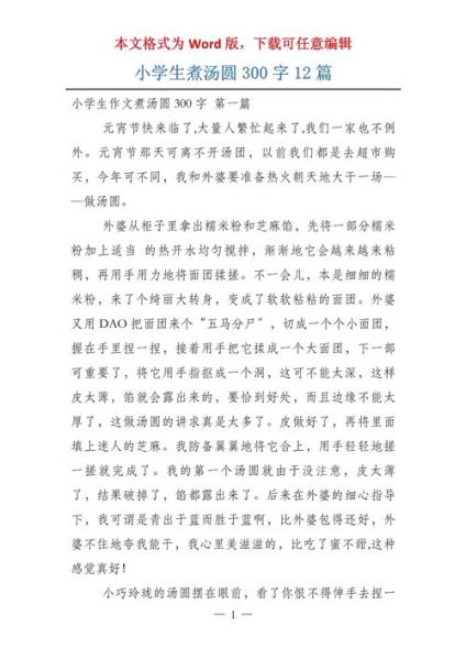 煮汤圆作文怎么写_煮汤圆作文300字如何扩写-第1张图片-山城妙识