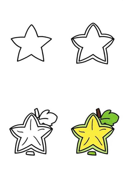 杨桃图片卡通怎么画_杨桃卡通简笔画教程-第2张图片-山城妙识 杨桃图片卡通怎么画_杨桃卡通简笔画教程-第2张图片-山城妙识