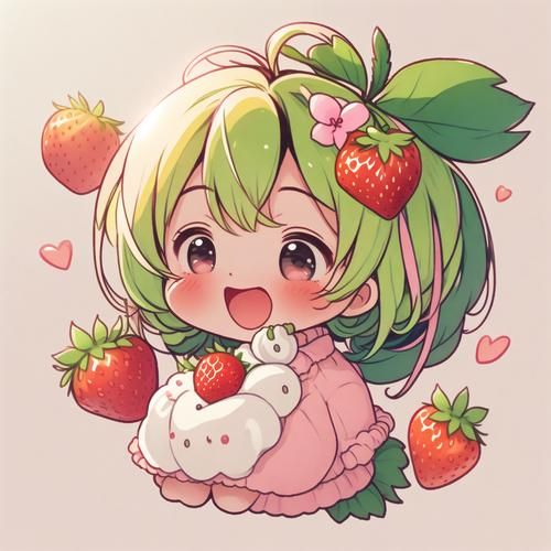 草莓棉花糖情头怎么选_情侣头像去哪找-第1张图片-山城妙识