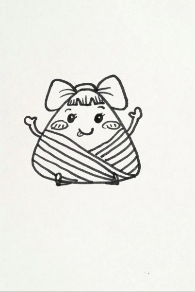 粽子简笔画怎么画_粽子简笔画大全-第2张图片-山城妙识