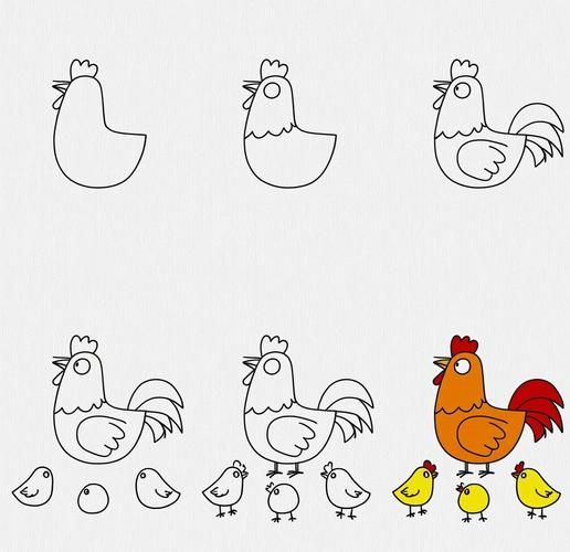 母鸡简笔画怎么画_母鸡简笔画步骤-第1张图片-山城妙识 母鸡简笔画怎么画_母鸡简笔画步骤-第1张图片-山城妙识