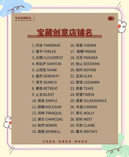 吸引人的店铺名字大全_如何取一个让人过目不忘的店名-第3张图片-山城妙识