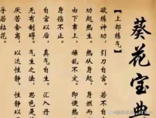 葵花宝典怎么用_葵花宝典修炼条件-第2张图片-山城妙识