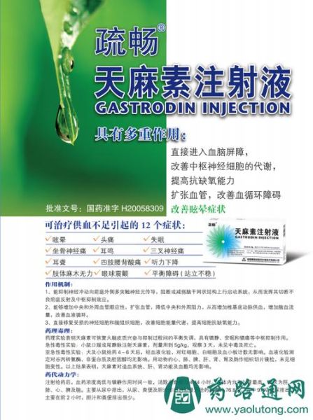 天麻素注射功效与作用_天麻素注射液适应症有哪些-第1张图片-山城妙识