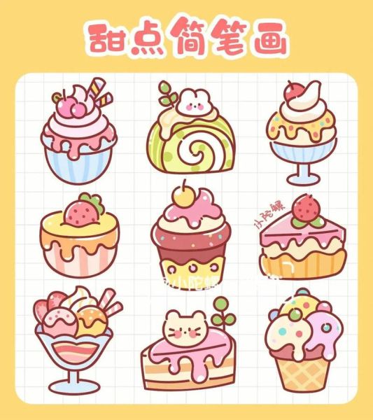 美食简笔画大全_怎么画简单又好看-第1张图片-山城妙识