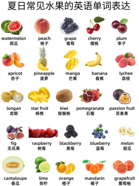水果的英语单词有哪些_如何快速记忆100个水果英文-第2张图片-山城妙识