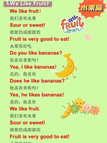 水果英语儿歌有哪些_如何教孩子唱-第2张图片-山城妙识 水果英语儿歌有哪些_如何教孩子唱-第2张图片-山城妙识