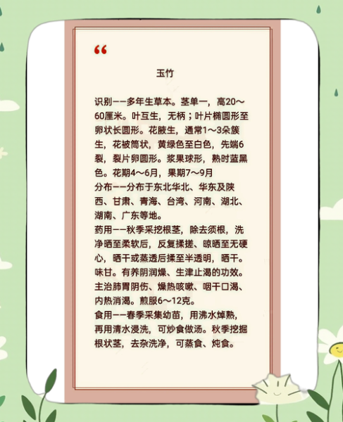 玉竹的功效与作用是什么_玉竹适合什么人吃-第1张图片-山城妙识