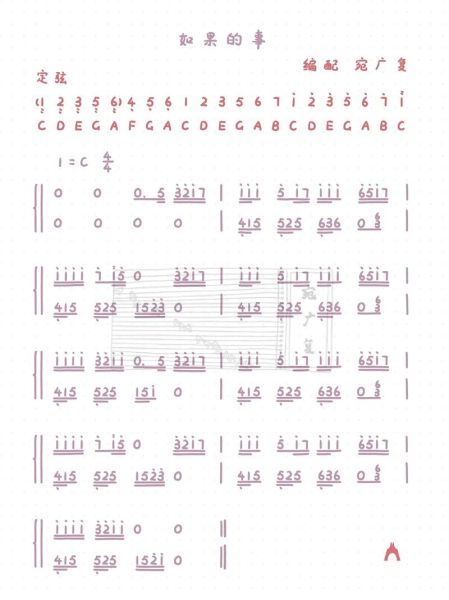 如果的事简谱怎么弹_如果的事简谱教学-第2张图片-山城妙识