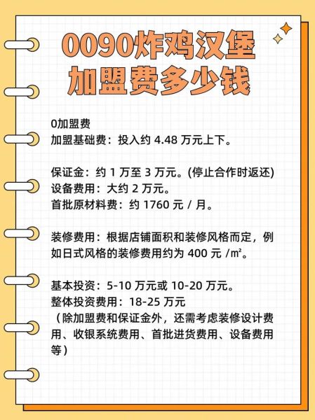 0090炸鸡汉堡加盟费多少钱_加盟条件有哪些-第1张图片-山城妙识