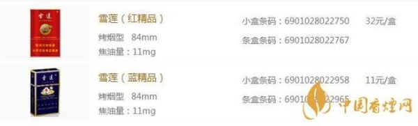 雪莲香烟价格表图_多少钱一包-第2张图片-山城妙识