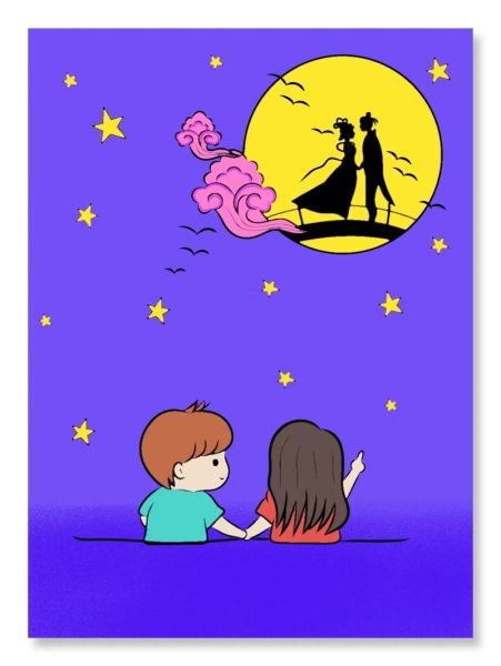 七夕节手绘图片怎么画_七夕节手绘图片教程-第3张图片-山城妙识