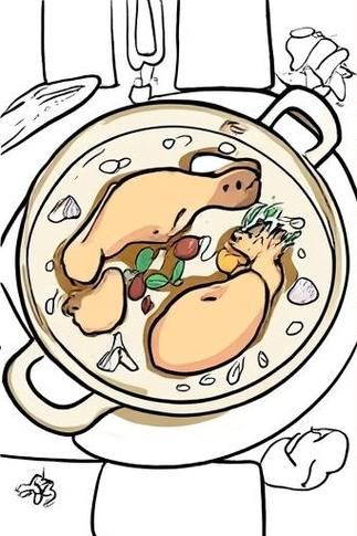 小鸡炖蘑菇简笔画怎么画_小鸡炖蘑菇简笔画步骤-第3张图片-山城妙识 小鸡炖蘑菇简笔画怎么画_小鸡炖蘑菇简笔画步骤-第3张图片-山城妙识