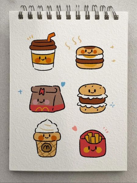 汉堡简笔画可爱_怎么画才萌-第2张图片-山城妙识