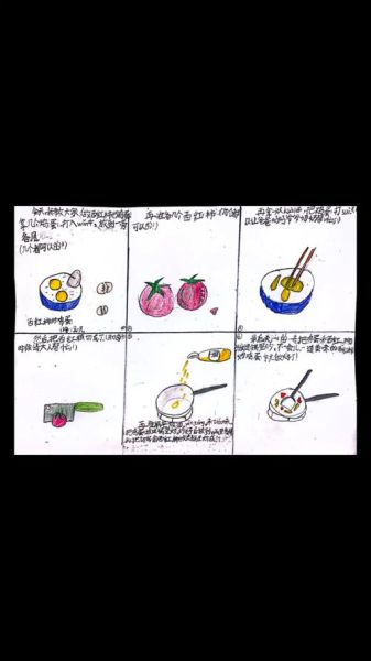 西红柿炒鸡蛋简笔画步骤_西红柿炒鸡蛋怎么画好看-第2张图片-山城妙识