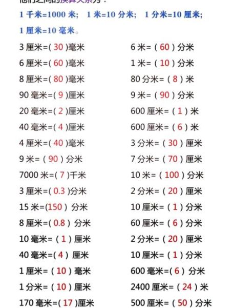 单位换算公式大全_1米等于多少厘米-第1张图片-山城妙识