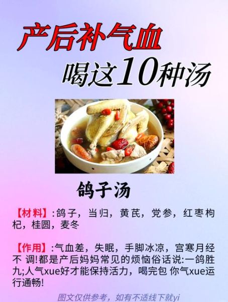 月子补气血食谱大全集_产后吃什么补气血最快-第2张图片-山城妙识