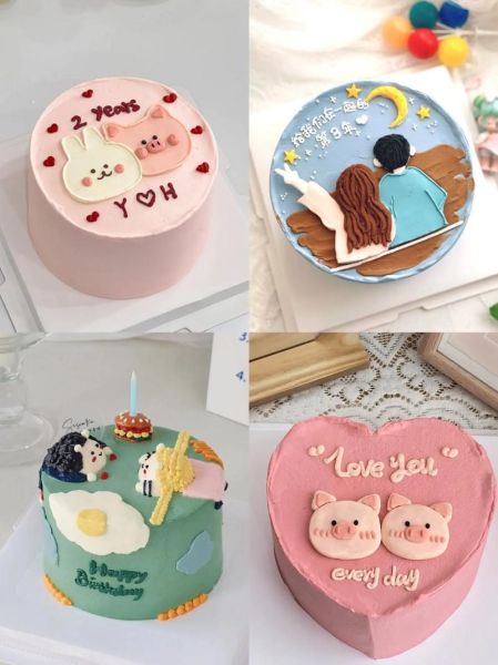 情侣生日蛋糕图片创意设计_如何定制独一无二-第3张图片-山城妙识