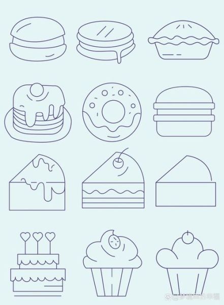 甜点简笔画怎么画_甜点简笔画图片大全-第2张图片-山城妙识