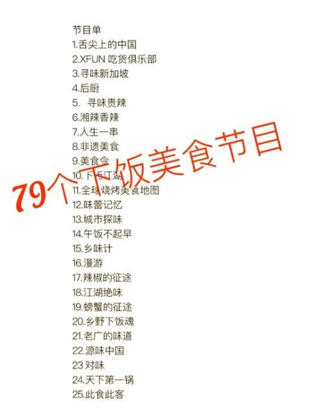 美食节目排行榜前十名_哪个最值得追-第1张图片-山城妙识