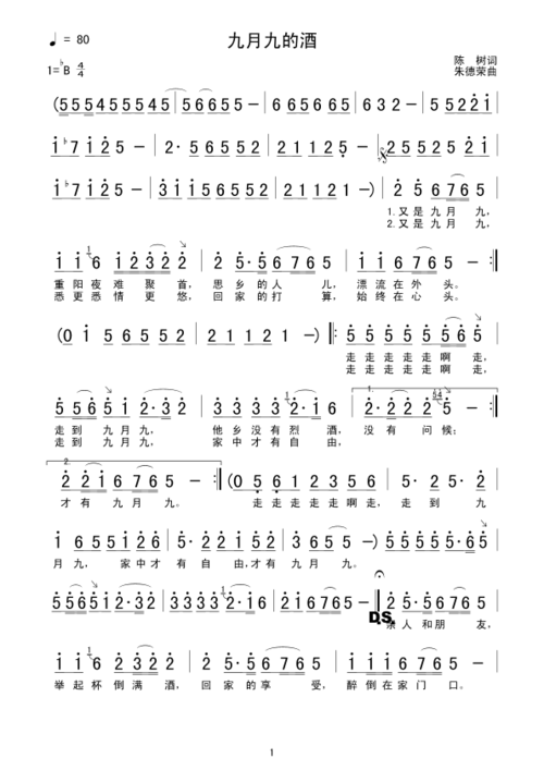 九月九的酒简谱怎么弹_九月九的酒吉他谱哪里找-第1张图片-山城妙识 九月九的酒简谱怎么弹_九月九的酒吉他谱哪里找-第1张图片-山城妙识