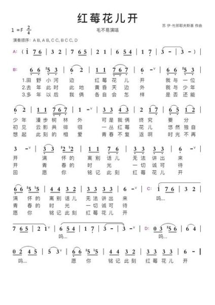 红莓花儿开简谱歌谱_如何快速学会-第1张图片-山城妙识 红莓花儿开简谱歌谱_如何快速学会-第1张图片-山城妙识
