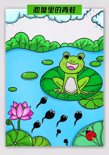 青蛙简笔画怎么画_彩色青蛙画法步骤-第3张图片-山城妙识